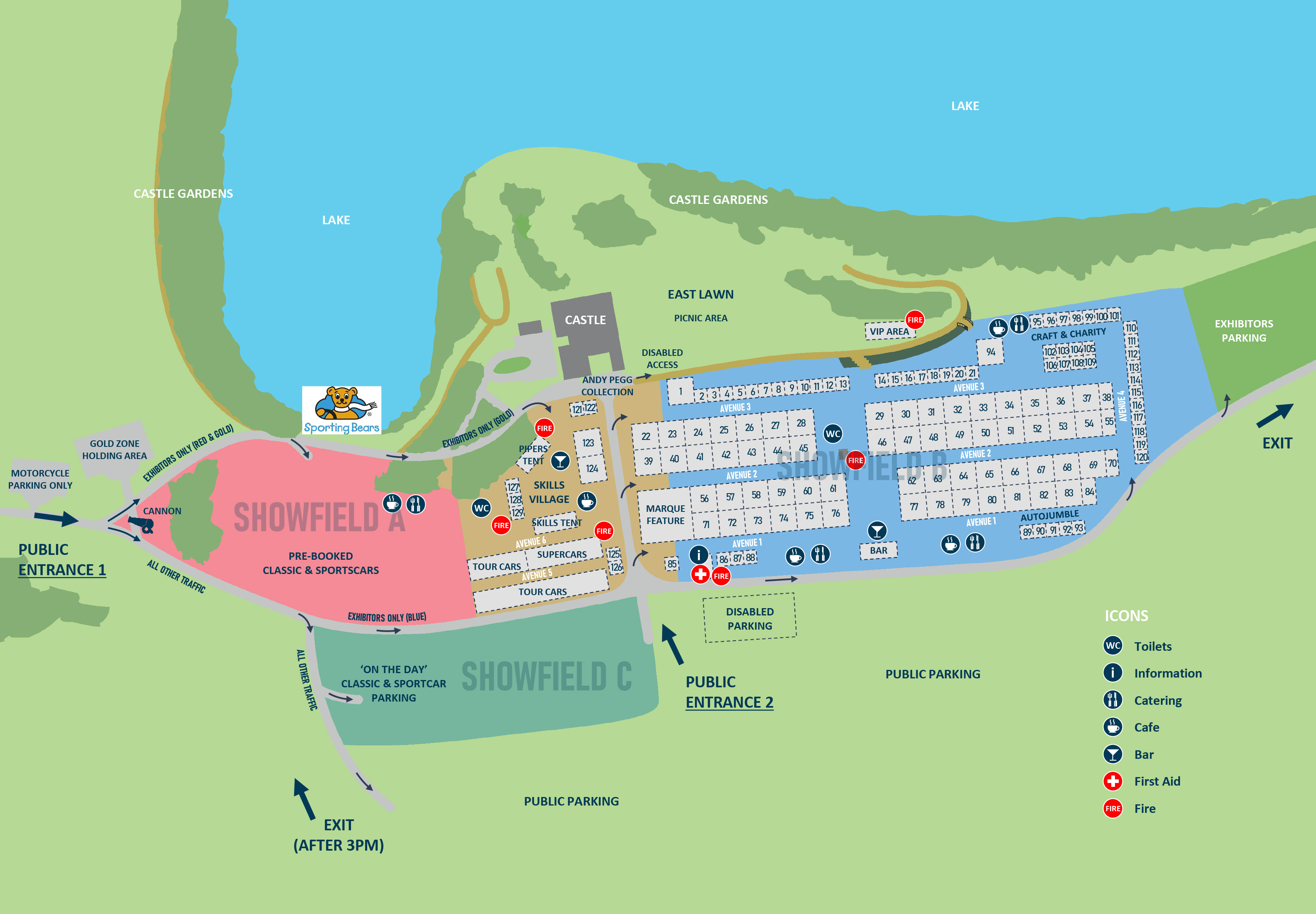 2024 Showfield Map (2025 TBC) | Classic & Supercars Show